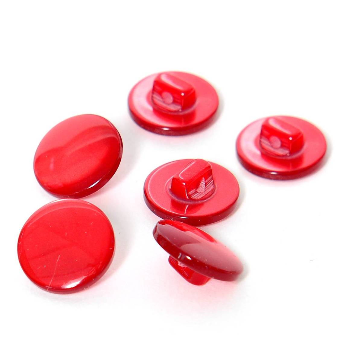 Hemline Red Basic Knitwear Button 6 Pack | Hobbycraft
