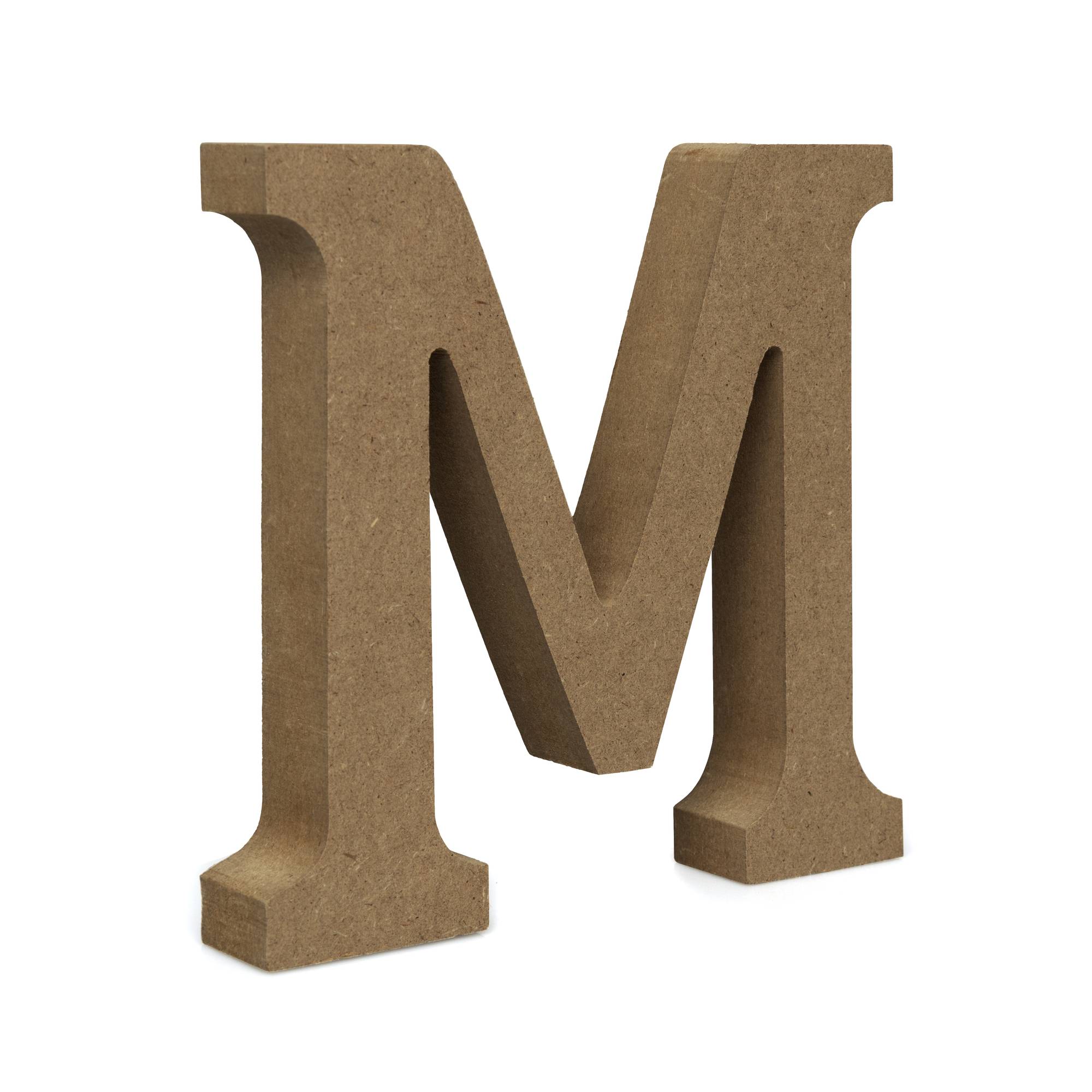 MDF Wooden Letter M 13cm | Hobbycraft