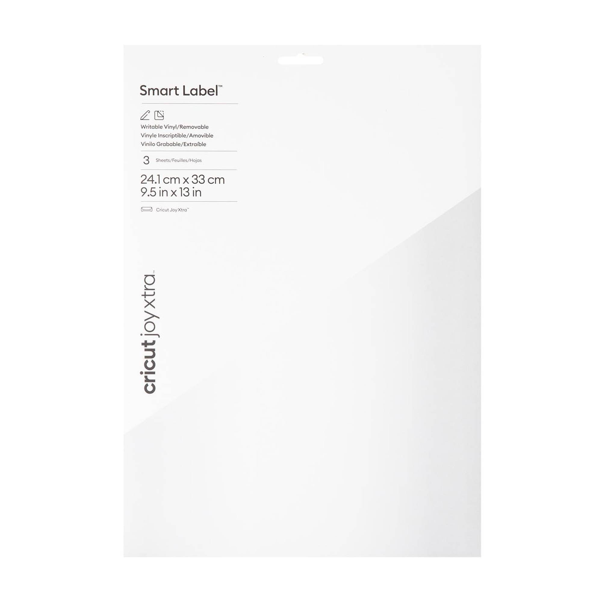 Cricut Joy Xtra Removable Smart Label Writable Vinyl 9.5 x 13 Inches 3 ...
