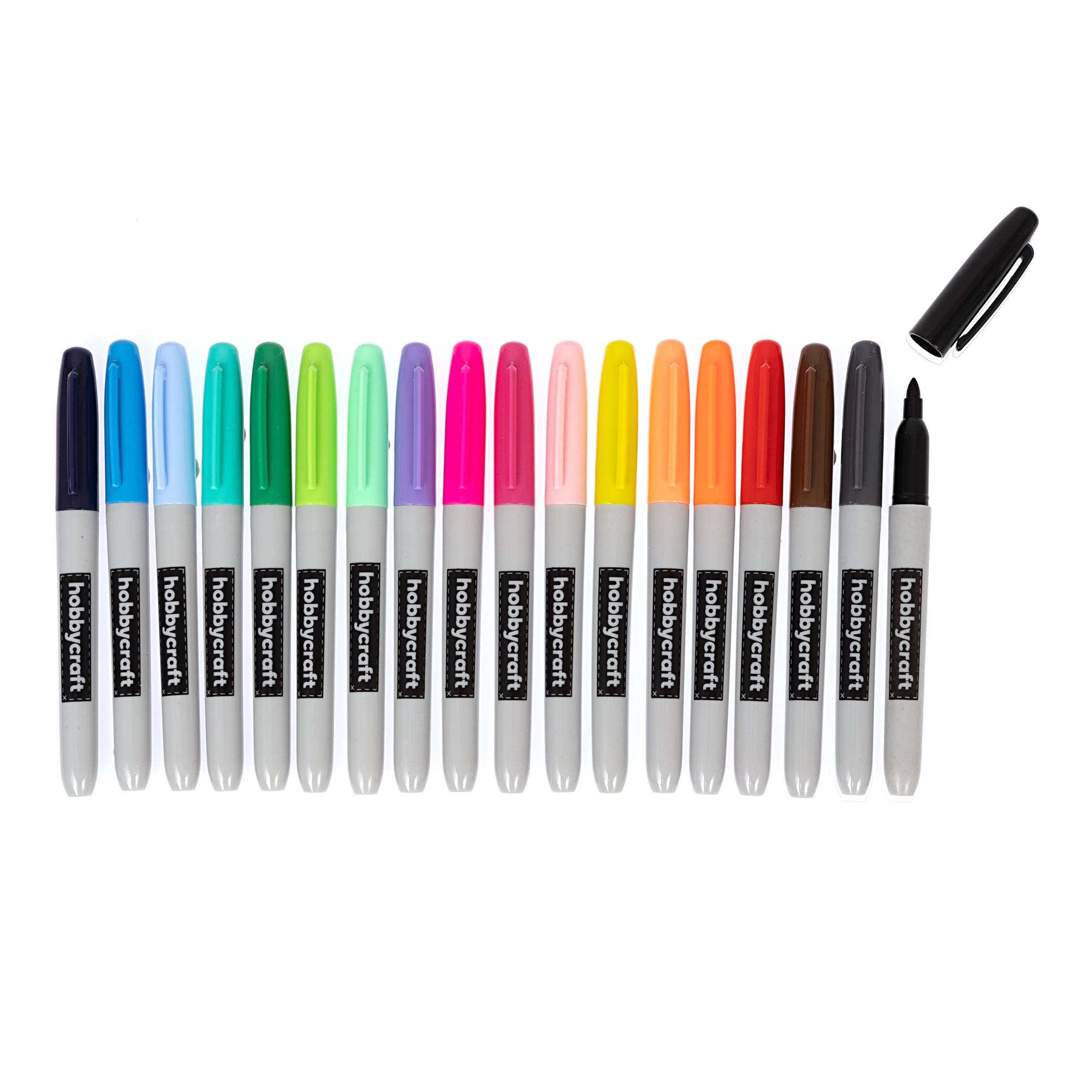 Fine Permanent Markers 18 Pack | Hobbycraft
