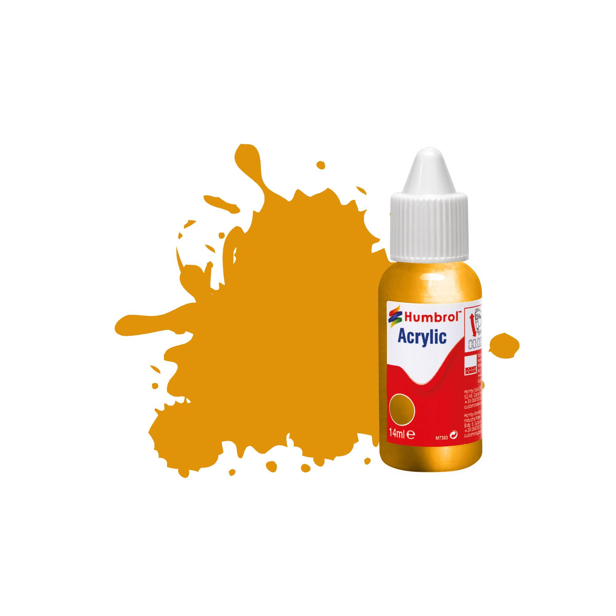 Humbrol 54 Brass Metallic Acrylic Paint Dropper 14ml | Hobbycraft