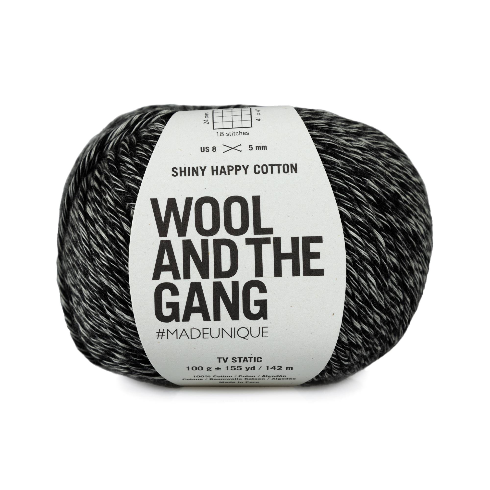 Wool and the Gang TV Static Shiny Happy Cotton 100g | Hobbycraft