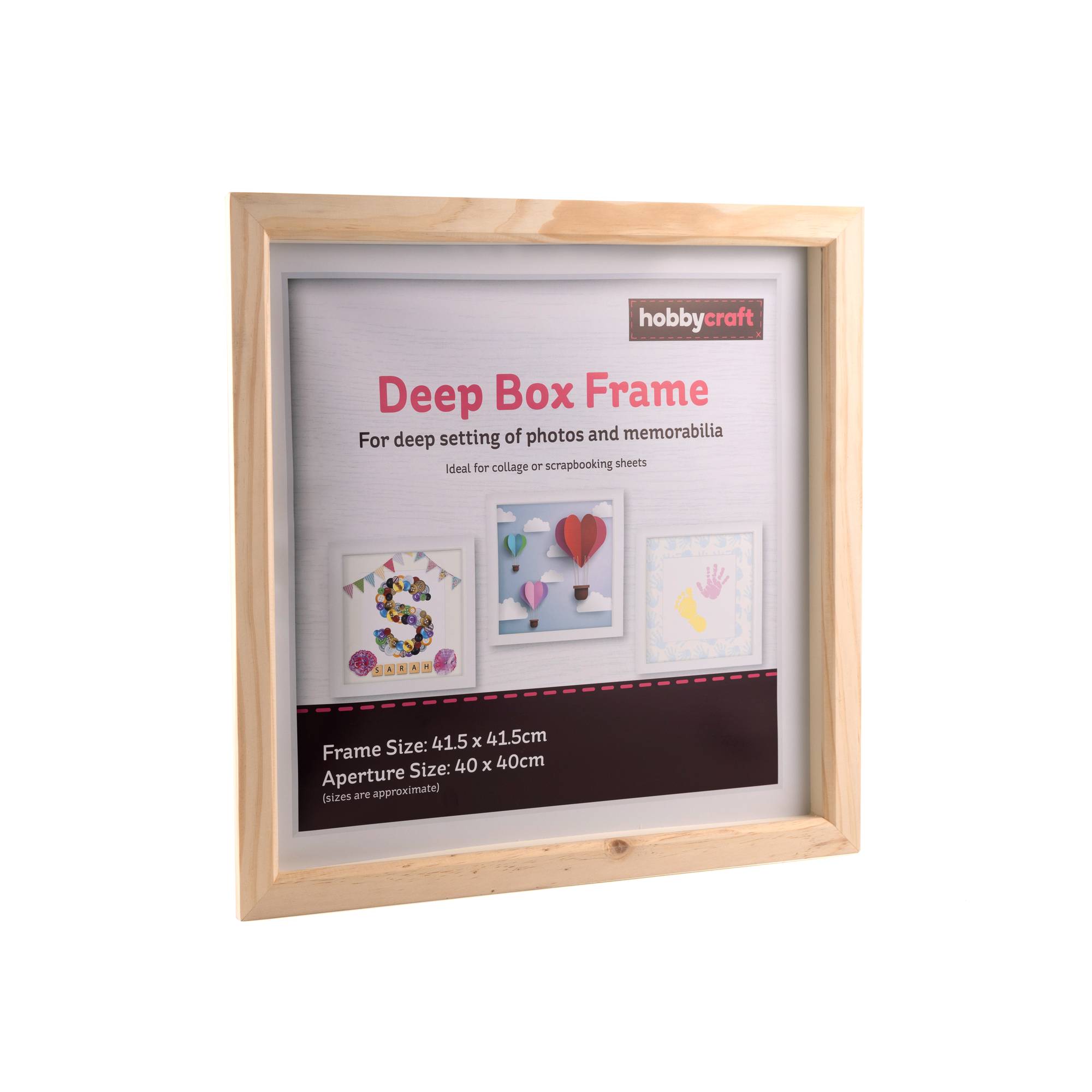 Light Wood Deep Box Frame 40cm x 40cm | Hobbycraft