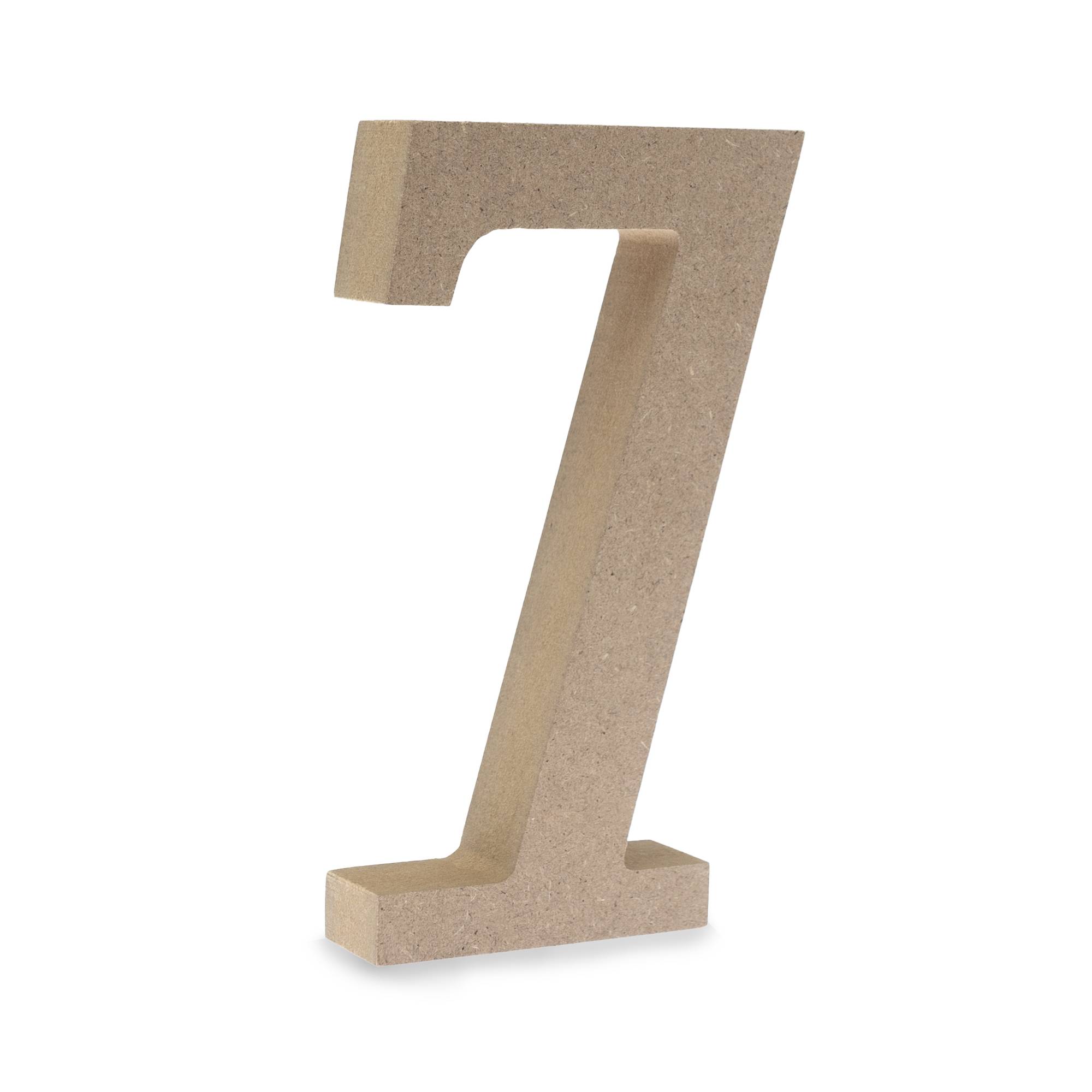 MDF Wooden Number 7 13cm | Hobbycraft
