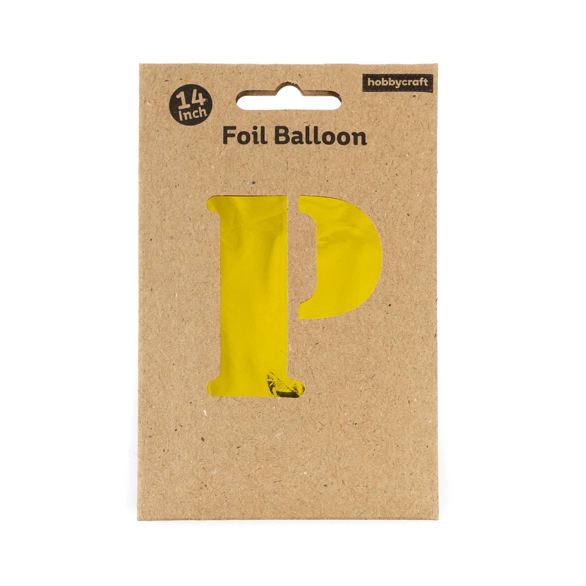 Gold Foil Letter P Balloon | Hobbycraft