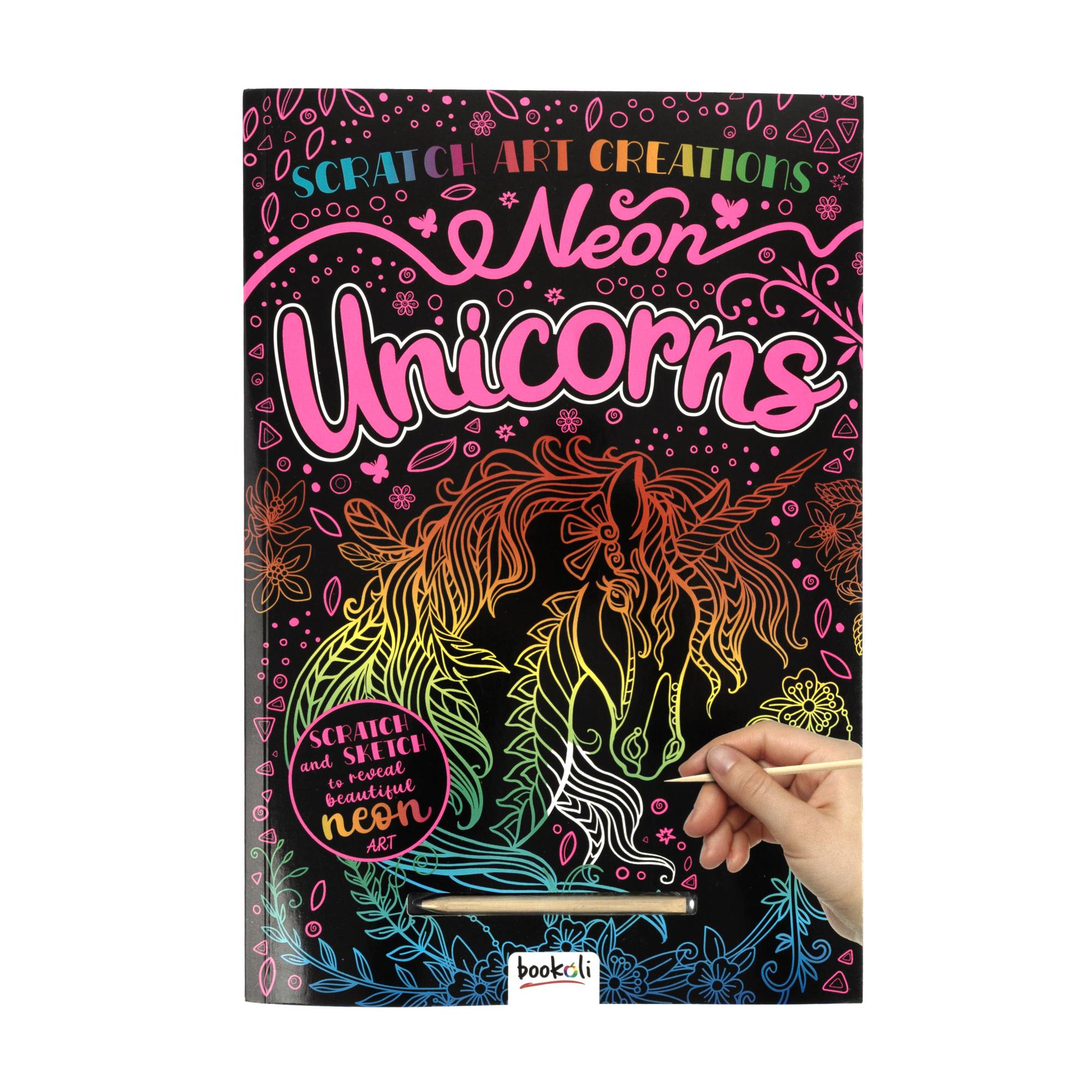 Neon Unicorns Scratch Art Creations Book | Hobbycraft