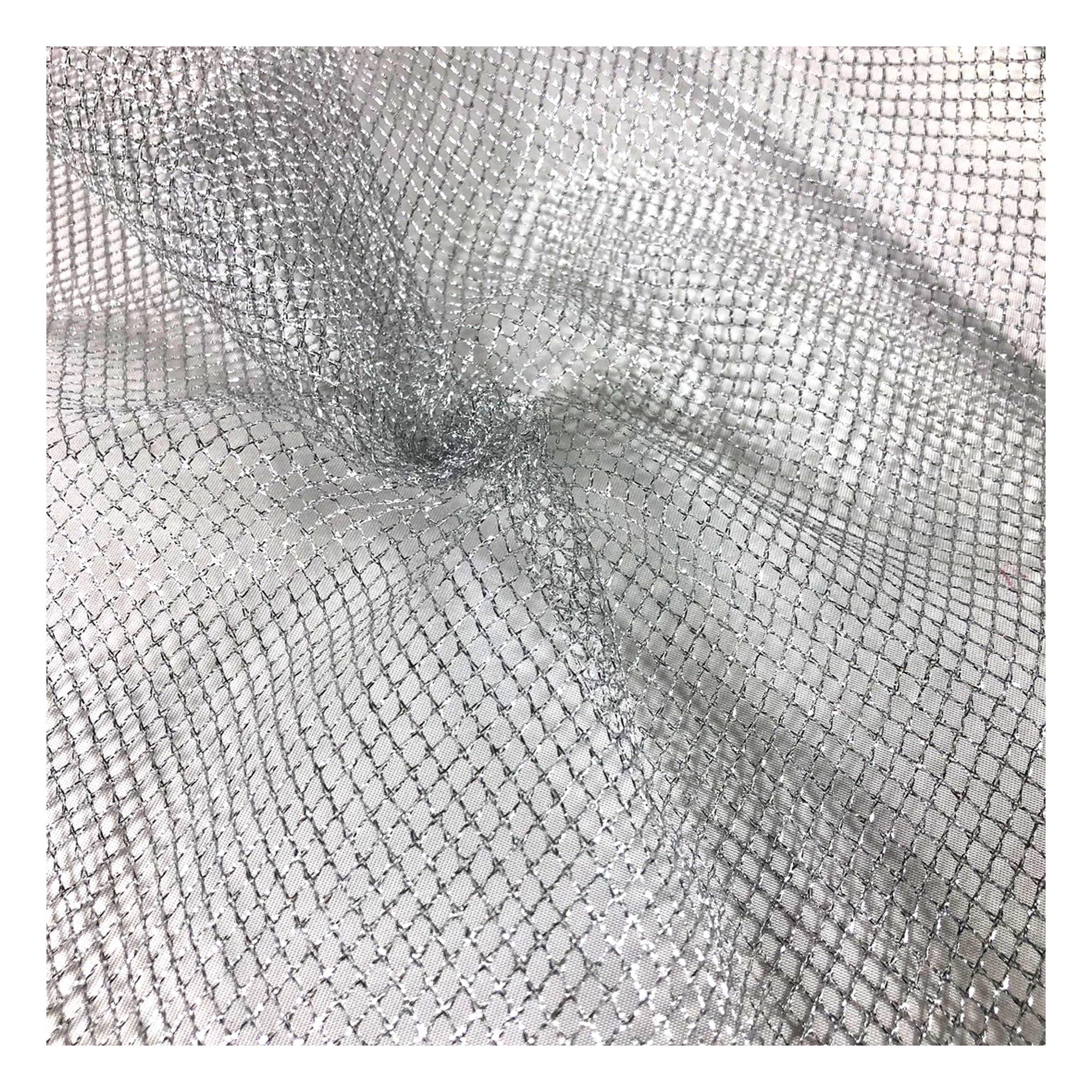 Silver Metallic Net Fabric by the Metre | Hobbycraft