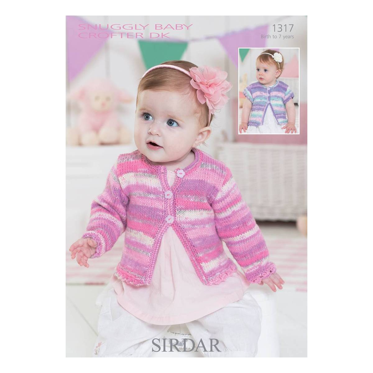 FREE PATTERN Sirdar Snuggly Baby Crofter Pink Cardigan Pattern | Hobbycraft