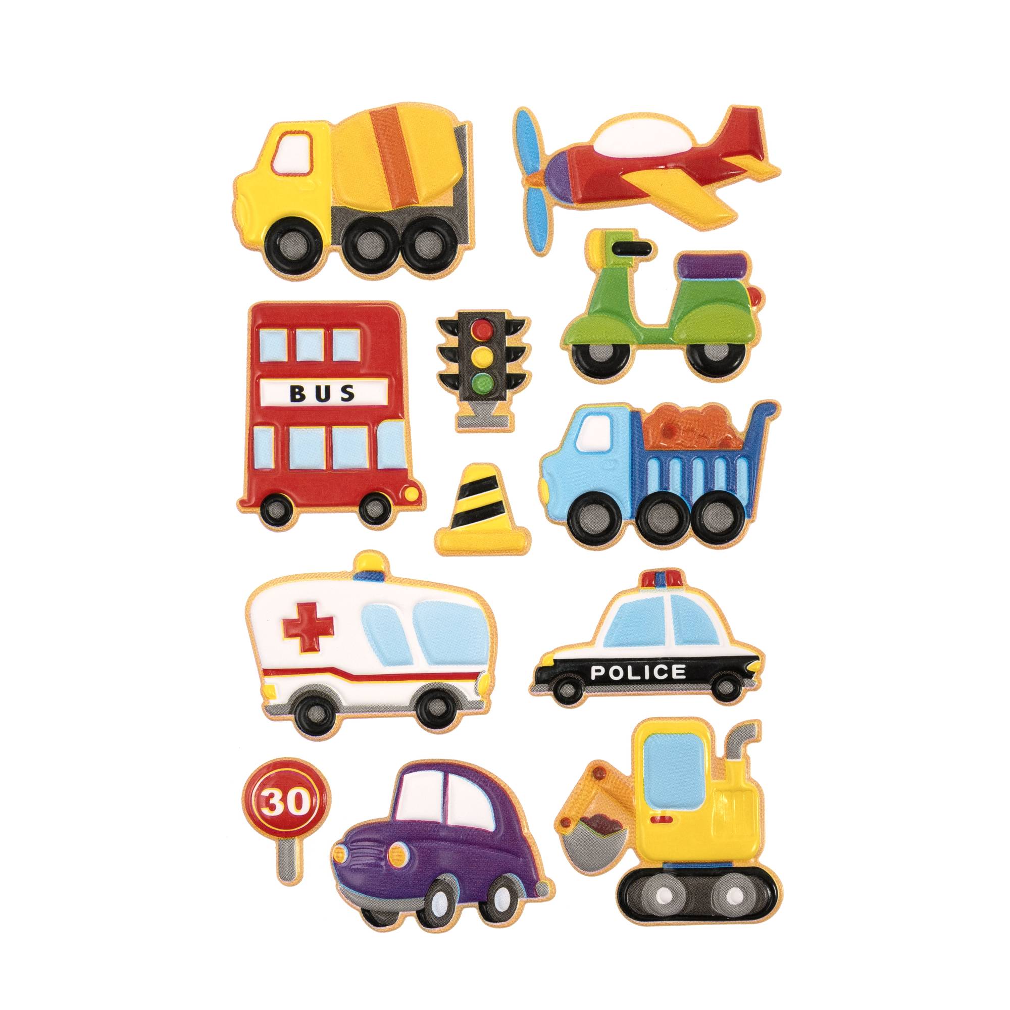 Transport Puffy Stickers | Hobbycraft