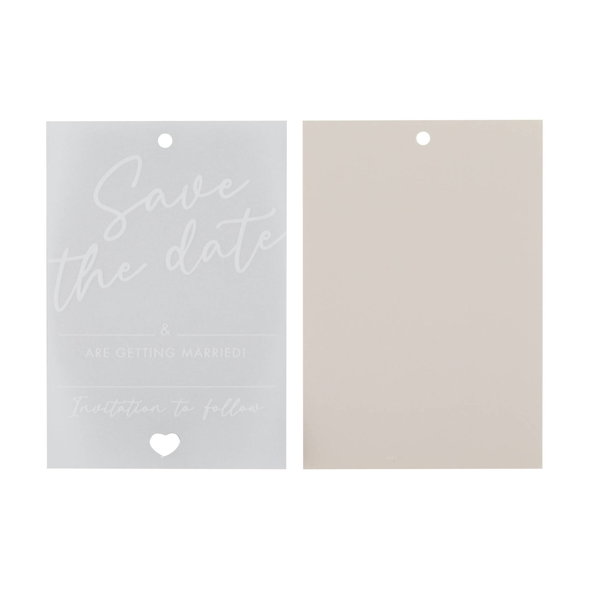 White Vellum Save the Date Tags 20 Pack | Hobbycraft