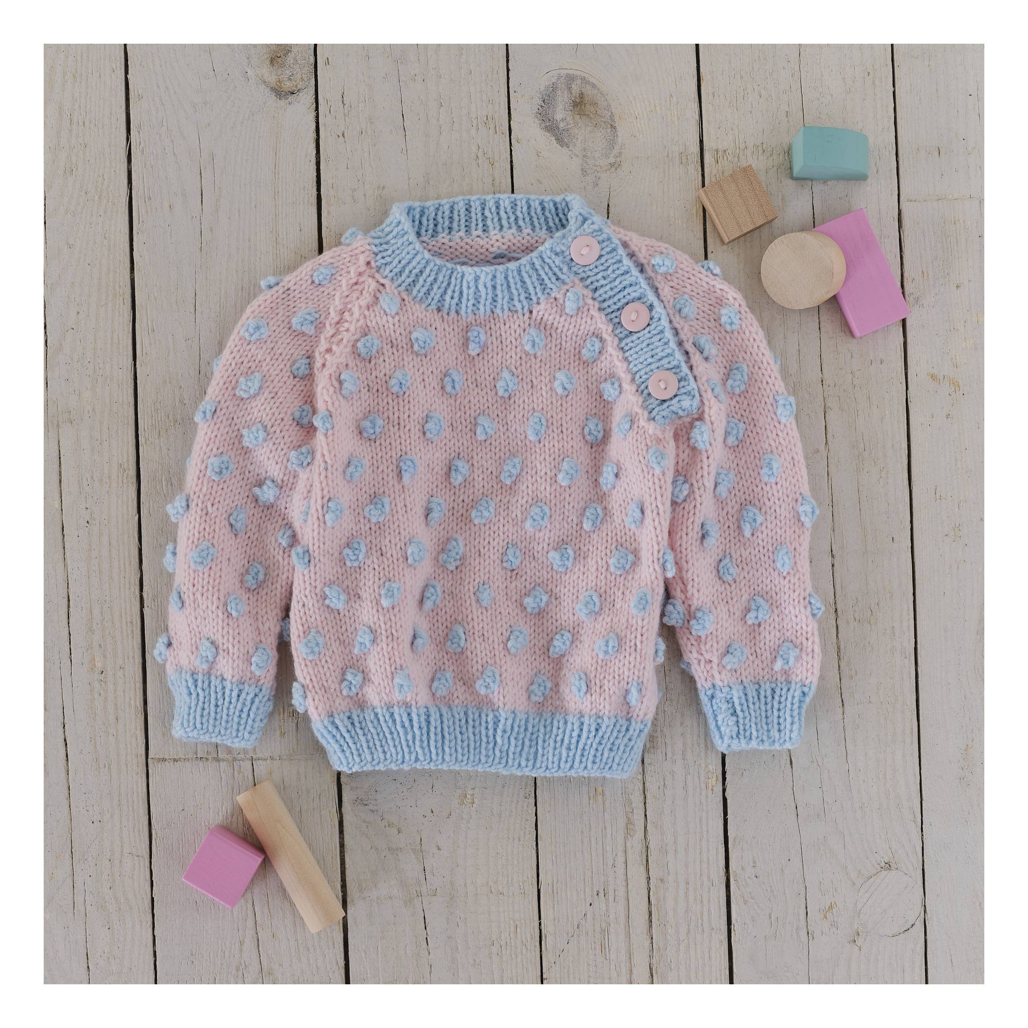 Knitcraft Baby Contrast Bobble Jumper Digital Pattern 0335 | Hobbycraft