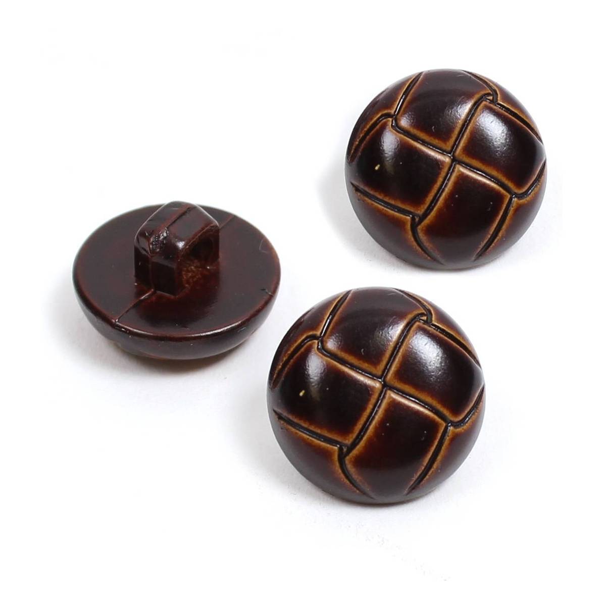 Hemline Brown Novelty Round Shank Button 3 Pack | Hobbycraft