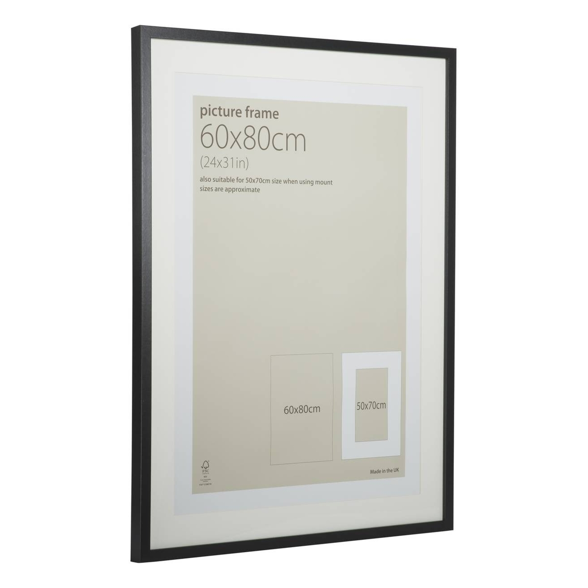 Black Picture Frame 60cm x 80cm | Hobbycraft
