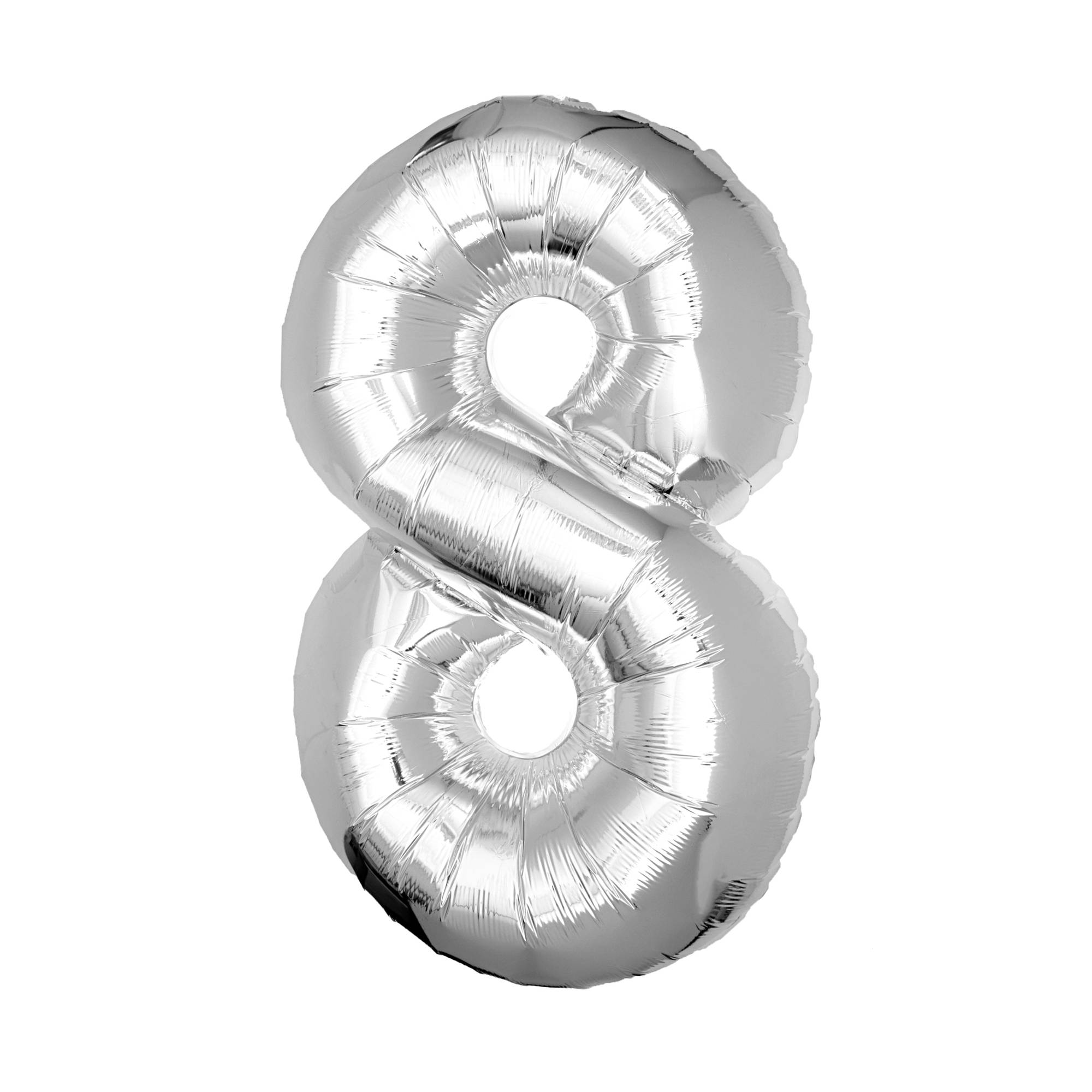 Extra Large Silver Foil Number 8 Balloon | Hobbycraft