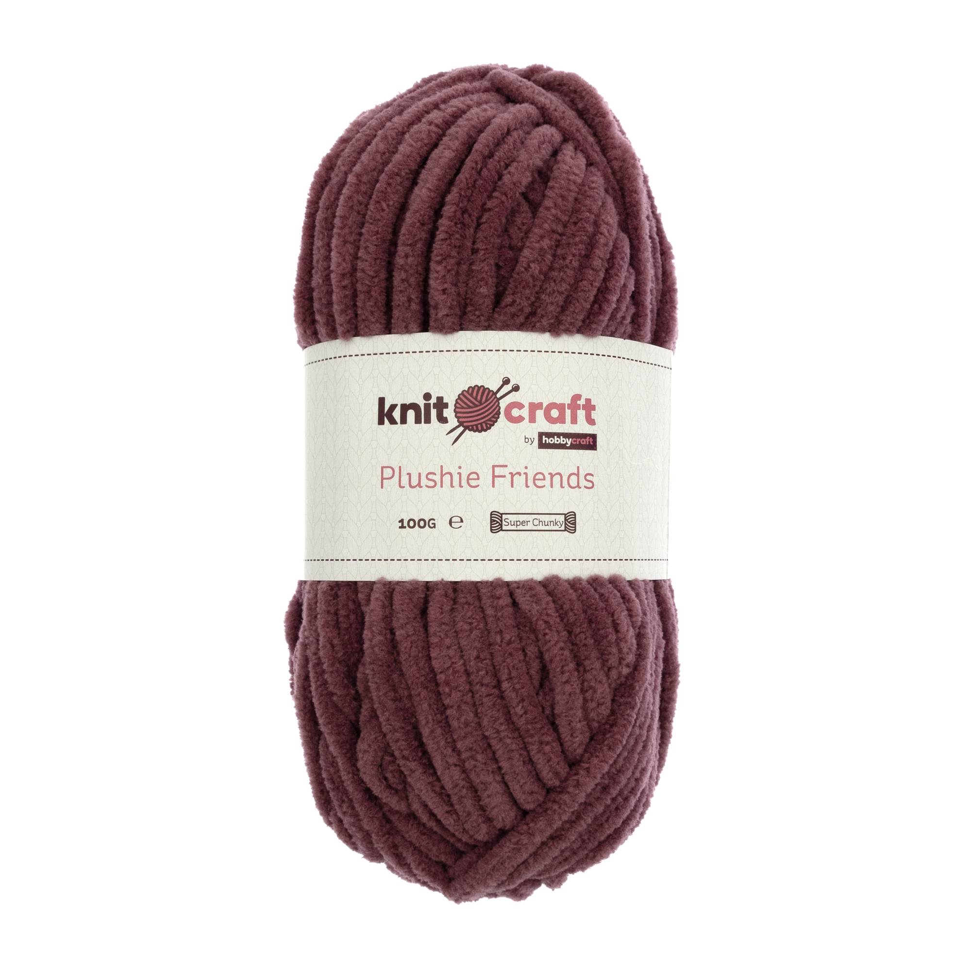 Knitcraft Burgundy Plushie Friends Yarn 100g | Hobbycraft
