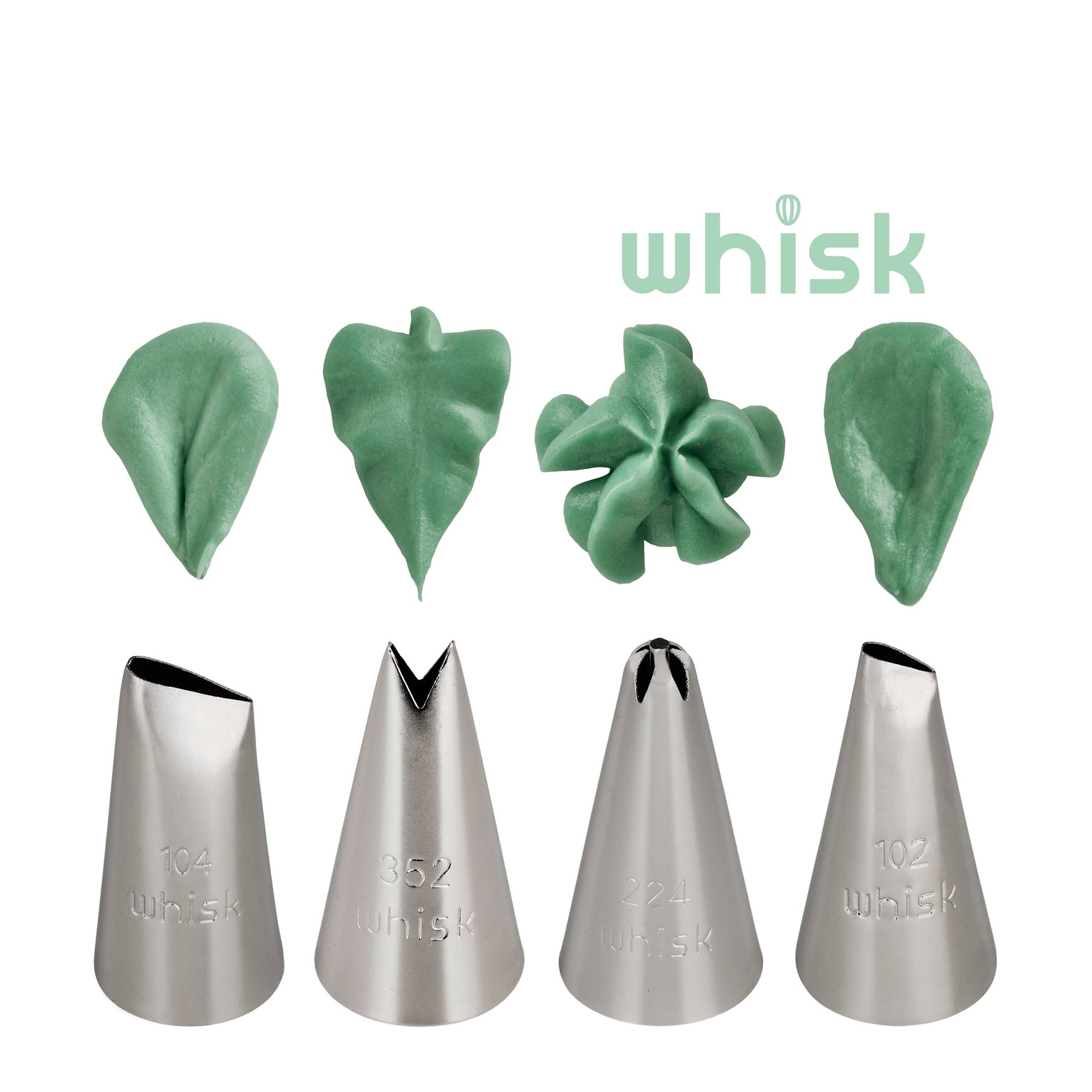 Whisk Flower and Leaf Tip Set 4 Pack | Hobbycraft
