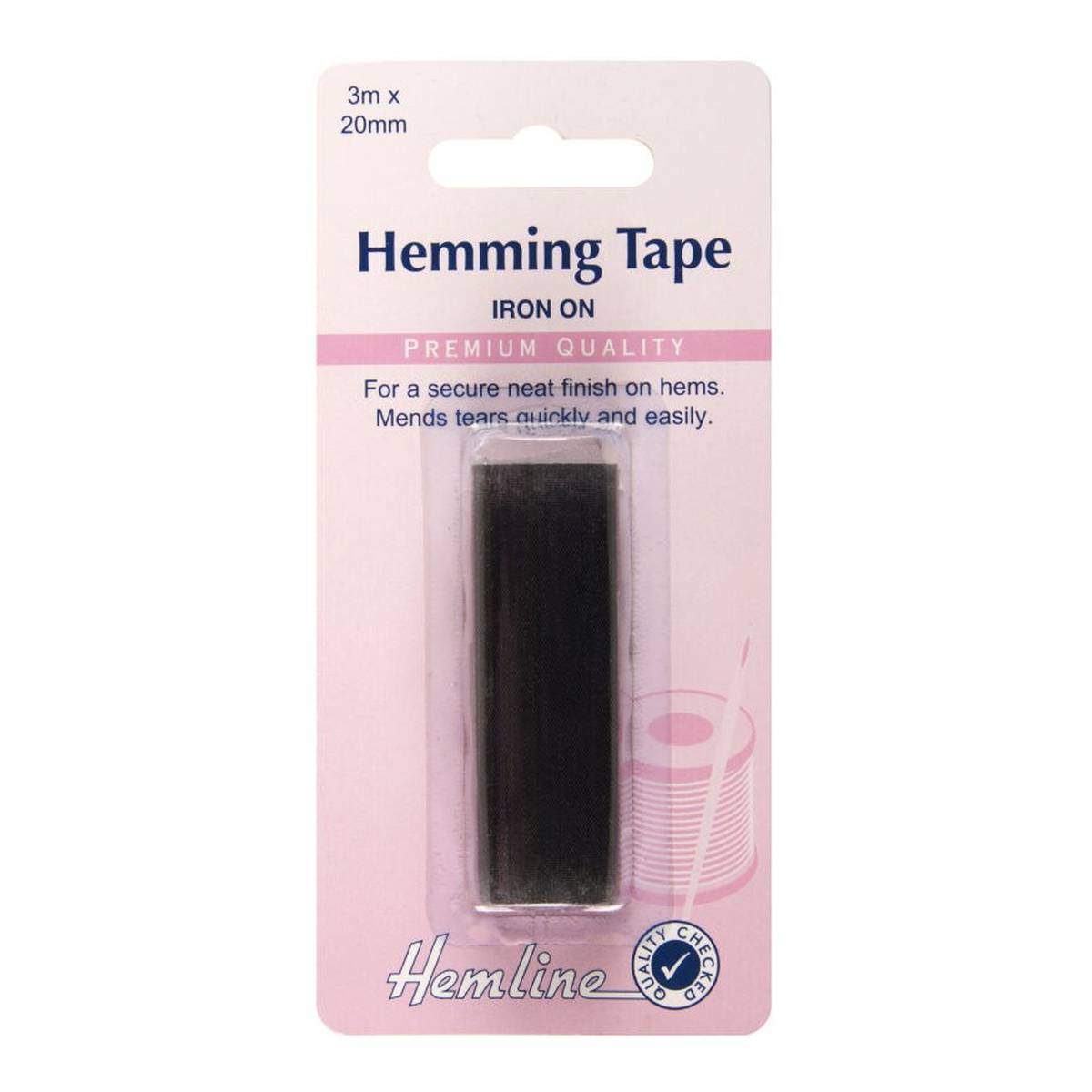 Hemline Black Hemming Tape 20mm x 3m | Hobbycraft