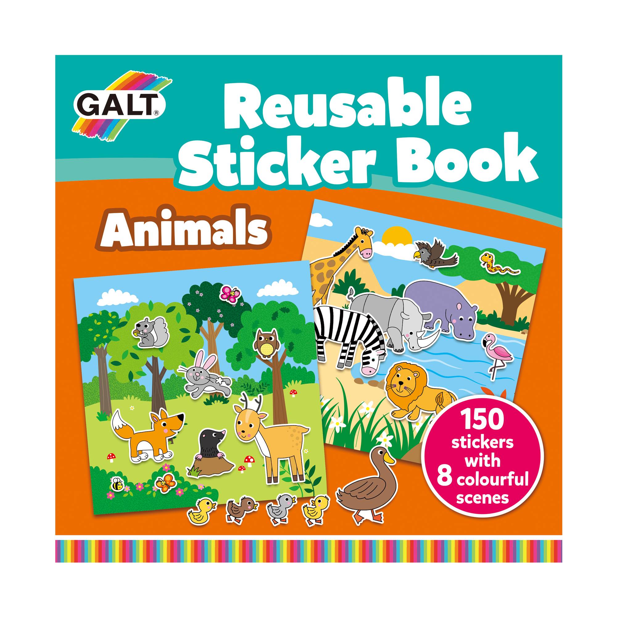 Galt Animals Reusable Sticker Book | Hobbycraft